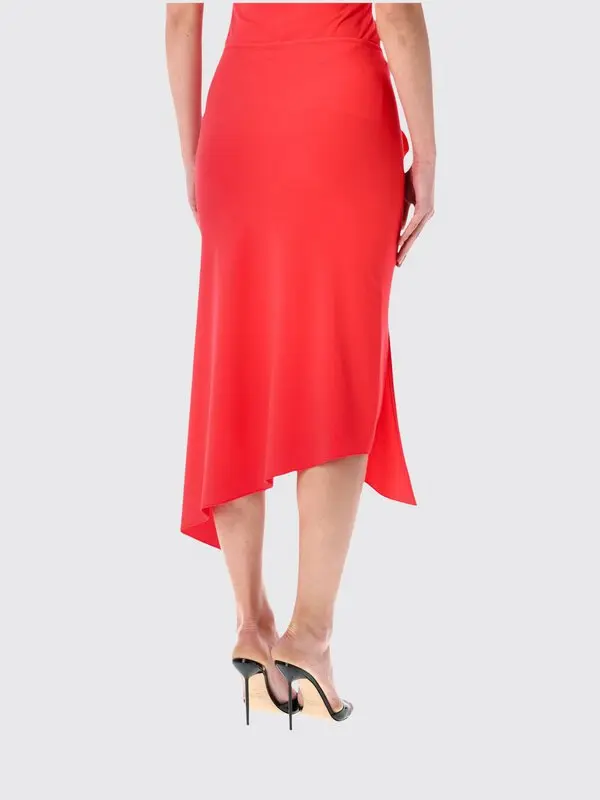 Coperni Asymmetric Stretch Jersey Skirt - Red