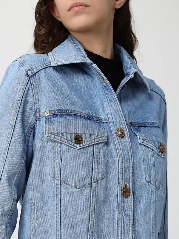 Balmain Cropped Denim Jacket