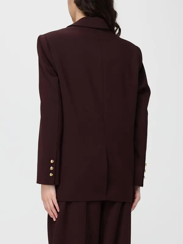 Elisabetta Franchi Virgin Wool Blend Single-breasted Blazer - Brown