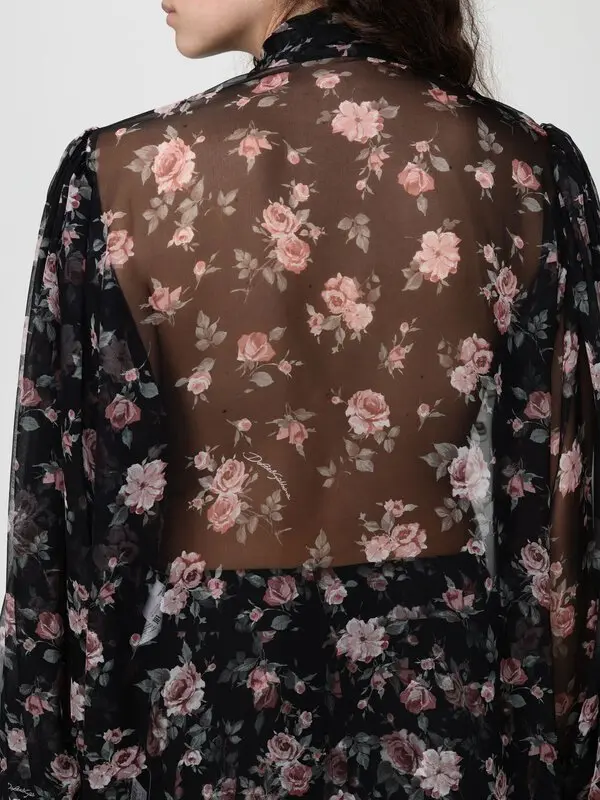 Dolce & Gabbana Floral Silk Long Dress