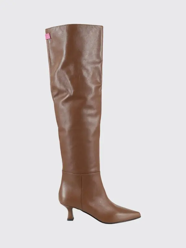 3JUIN Bea Leather Over-the-knee Boots - Coffee