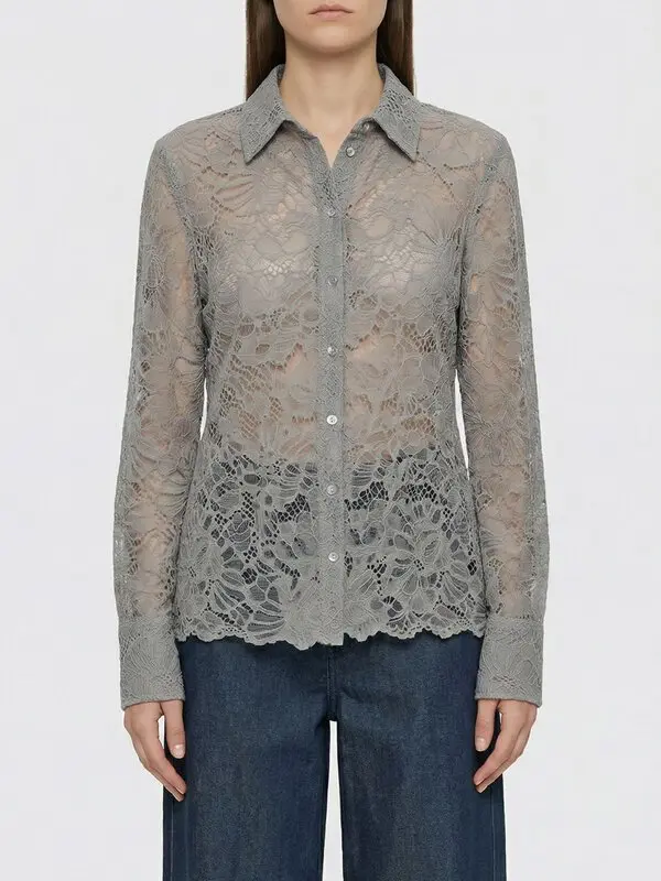 ROTATE BY BIRGER CHRISTENSEN Lace Shirt - Grey