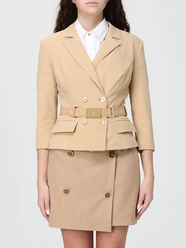 Elisabetta Franchi Belted Jacket - Camel