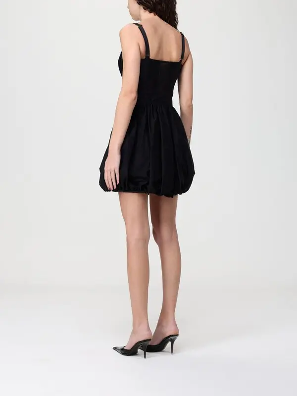 Elisabetta Franchi Asymmetric Midi Dress - Black