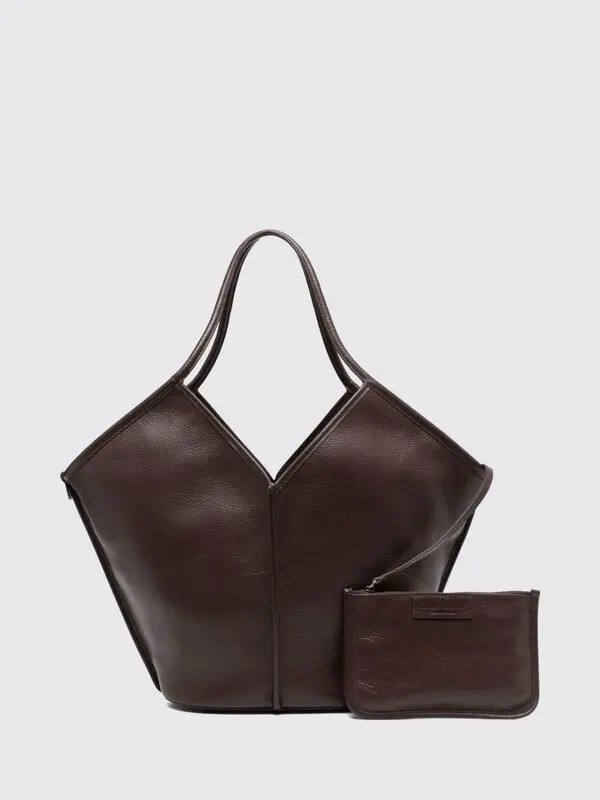 Hereu Geometric Shoulder Bag - Brown