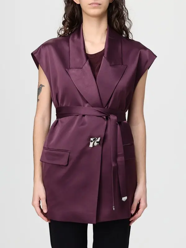 Pinko Belted Blazer - Burgundy
