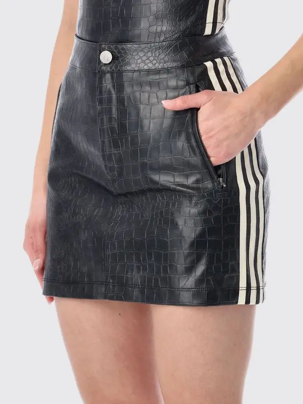ADIDAS ORIGINALS Crocodile Print Faux Leather Mini Skirt