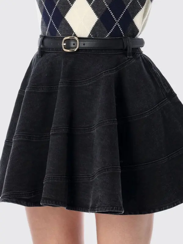 SELF-PORTRAIT Belted A-line Skirt