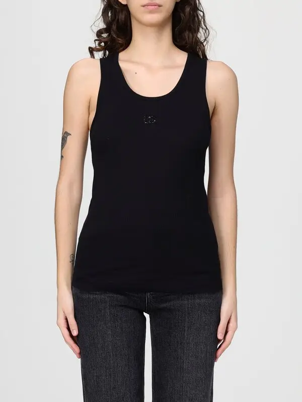 Dolce & Gabbana Ribbed Tank Top - Black