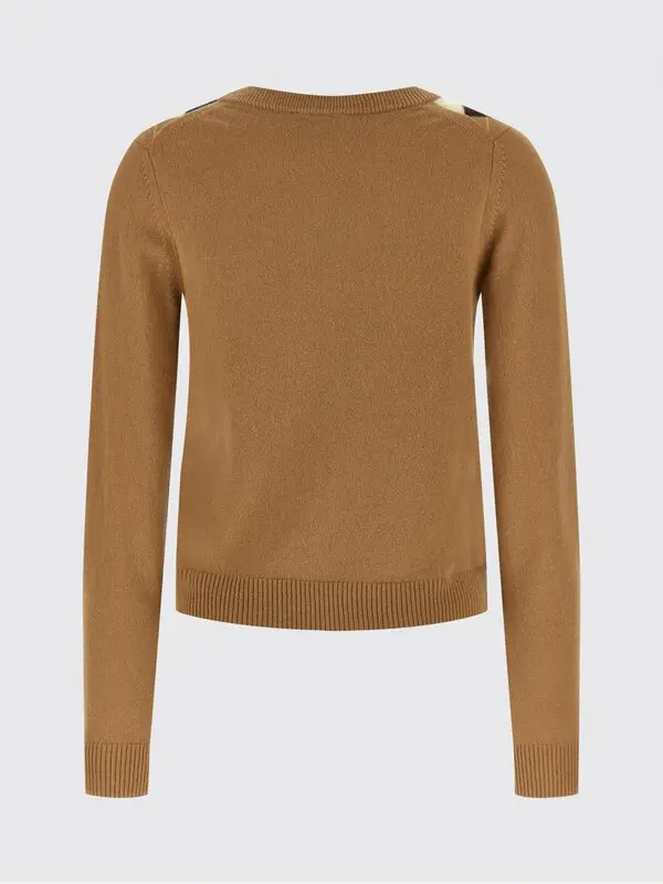 GANNI Argyle Cardigan - Beige
