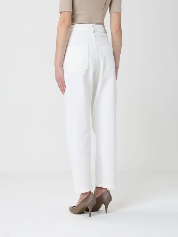 Brunello Cucinelli Stretch Denim Tapered Jeans - White