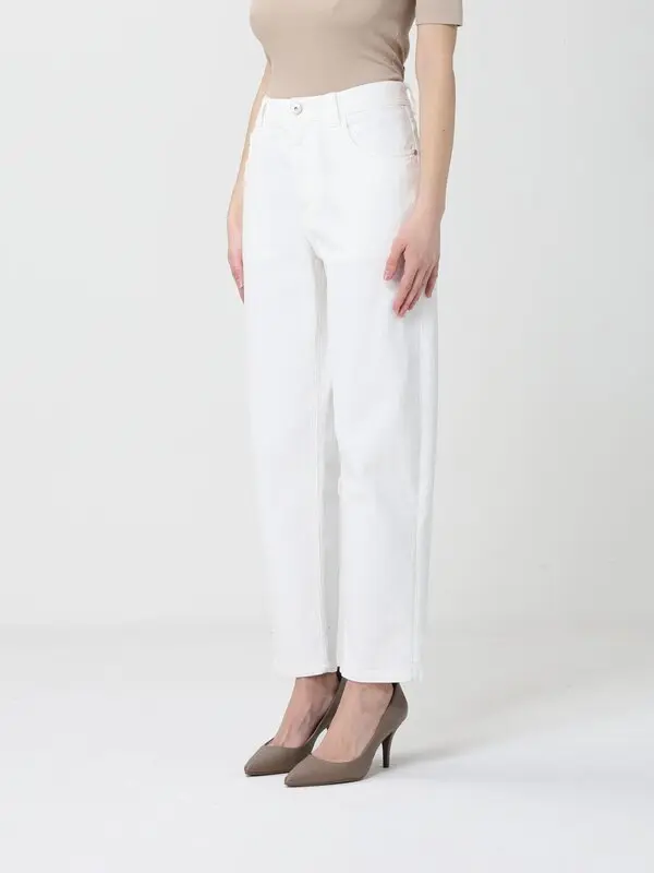 Brunello Cucinelli Stretch Denim Tapered Jeans - White