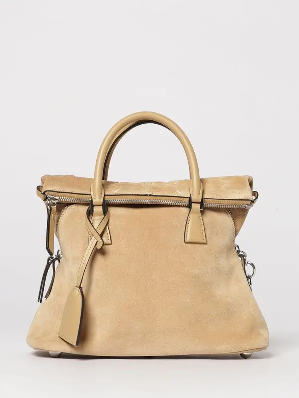 MAISON MARGIELA 5ac Soft Suede Bag - Beige