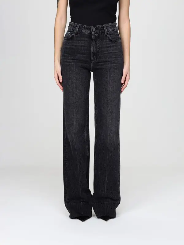 Dolce & Gabbana Palazzo Jeans In Cotton Denim - Black