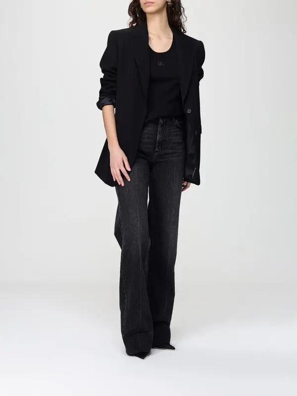 Dolce & Gabbana Palazzo Jeans In Cotton Denim - Black