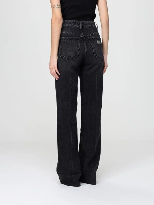 Dolce & Gabbana Palazzo Jeans In Cotton Denim - Black