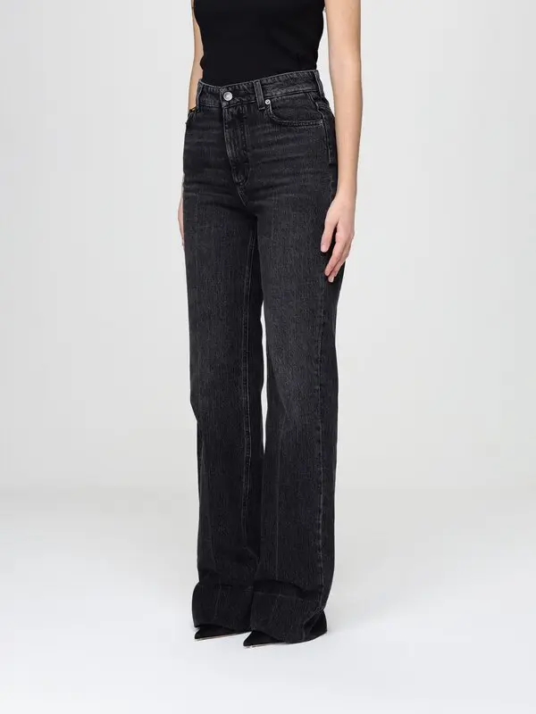 Dolce & Gabbana Palazzo Jeans In Cotton Denim - Black