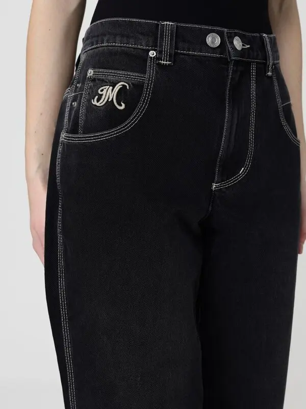 Isabel Marant Étoile Wide Leg Jeans In Cotton Denim - Grey