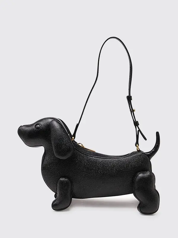 Thom Browne Hector Bag In Grained Leather - Black