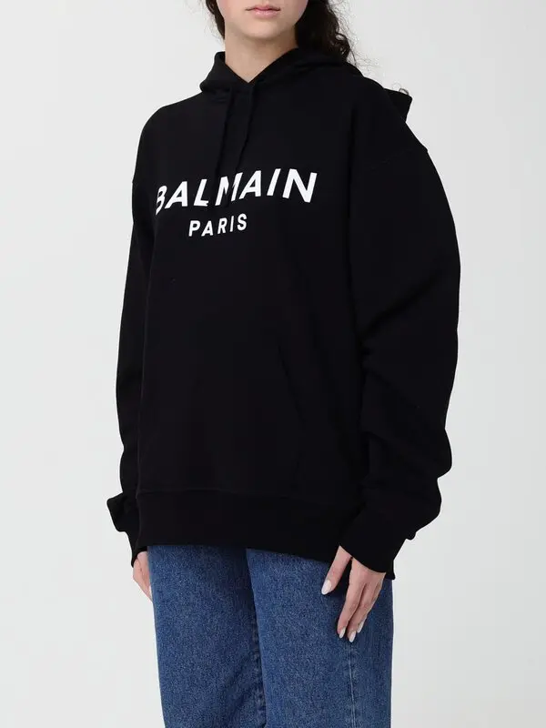 Balmain Logo Hoodie - Black