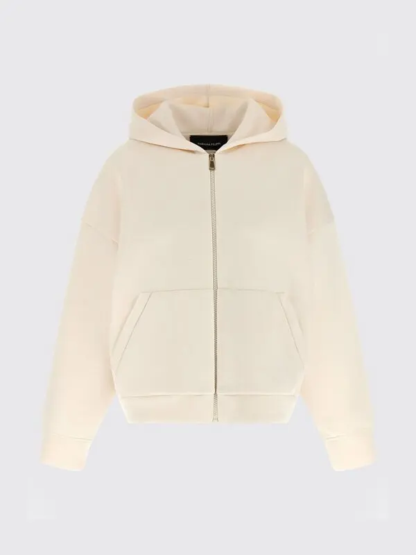 Fabiana Filippi Modal And Cashmere Blend Zip-up Hoodie