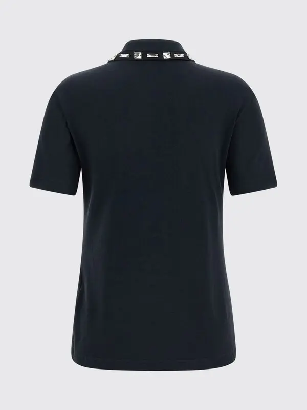 Fabiana Filippi Embellished Collar Polo Shirt - Blue