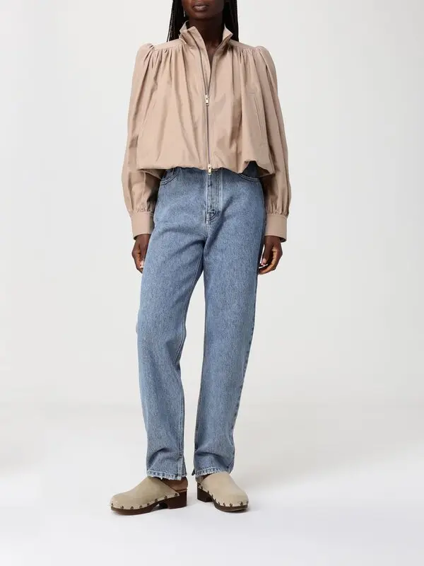 Chloé Zip-up Jacket With Gathered Detail