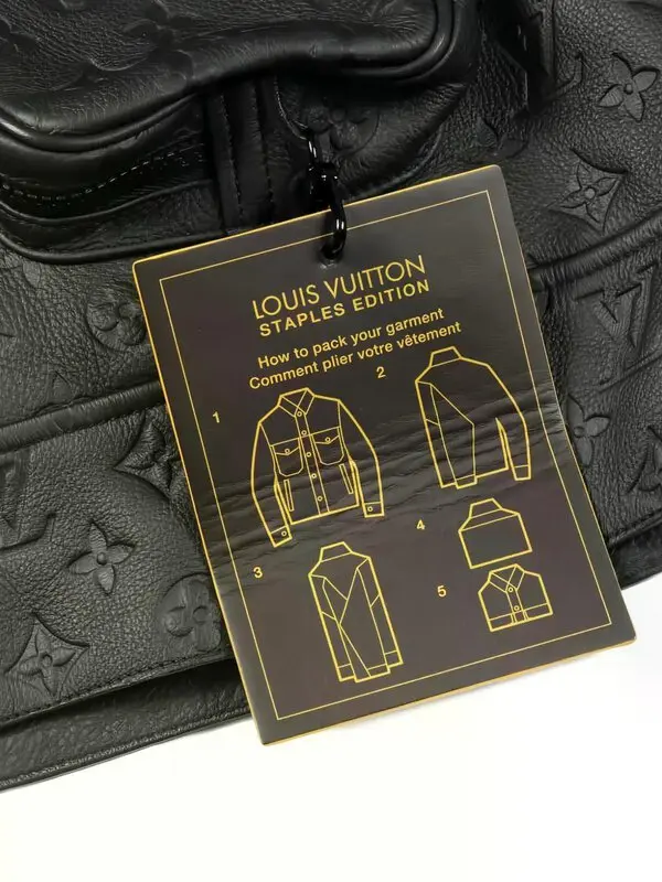LOUIS VUITTON Monogram Embossed Leather Jacket