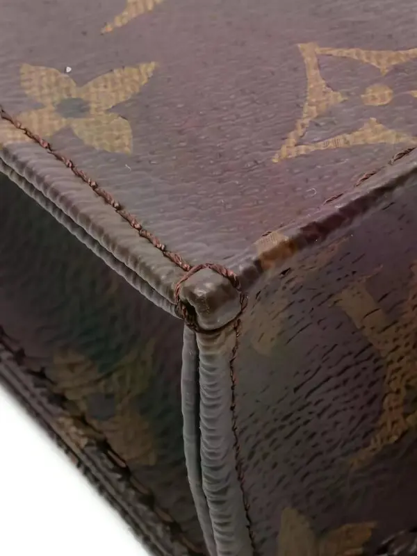 LOUIS VUITTON Petit Sac Plat Monogram Top-handle Bag - Brown