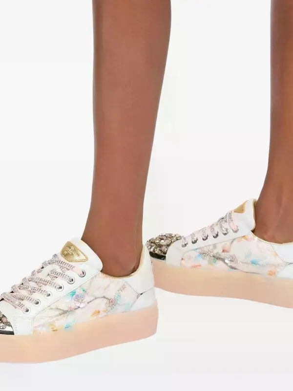 Kurt Geiger Crystal-embellished Sneakers