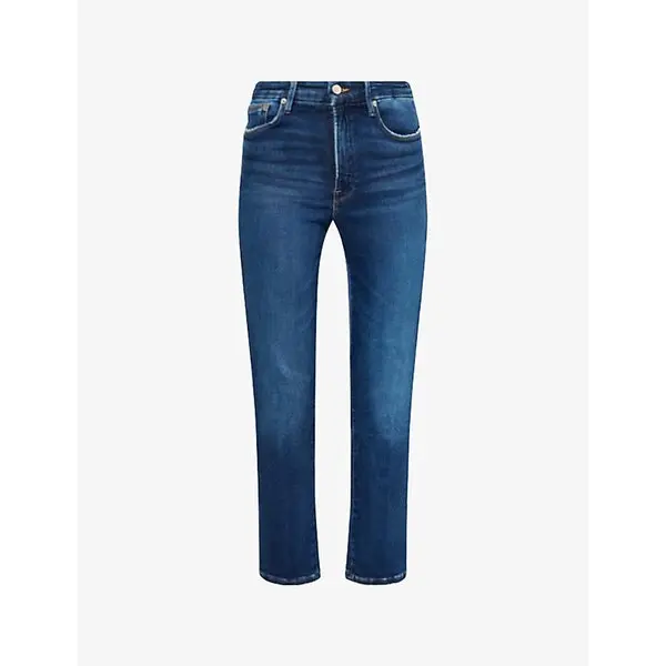 Good American Straight-leg Stretch-denim Jeans - Indigo511
