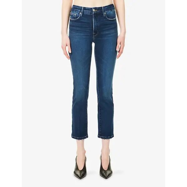 Good American Straight-leg Stretch-denim Jeans - Indigo511