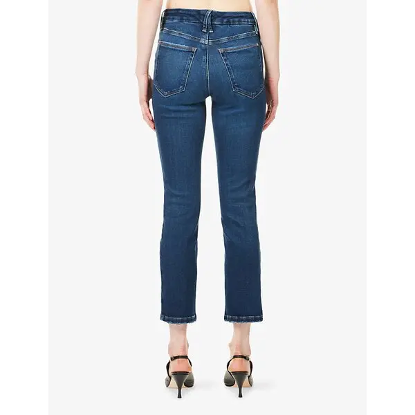 Good American Straight-leg Stretch-denim Jeans - Indigo511