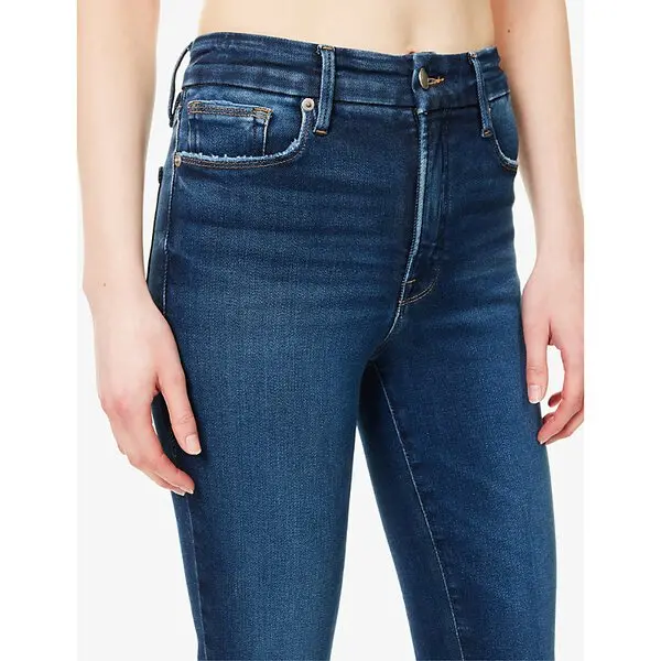 Good American Straight-leg Stretch-denim Jeans - Indigo511
