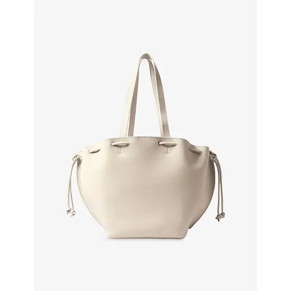 Claudie Pierlot Grained-texture Leather Tote Bag - Ecru