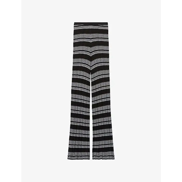 Claudie Pierlot Striped Flared-leg Trousers - Multicolored