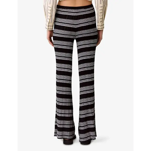 Claudie Pierlot Striped Flared-leg Trousers - Multicolored