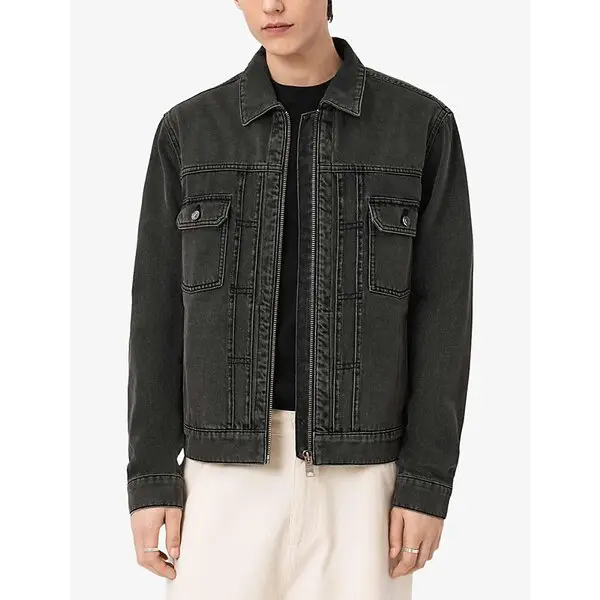 ALLSAINTS Brightmore Zip-up Denim Jacket