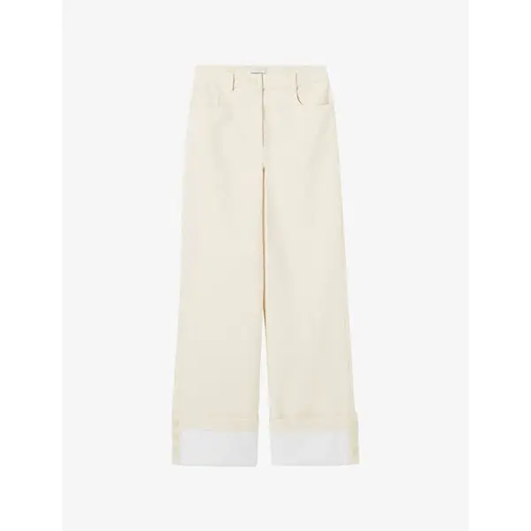 Claudie Pierlot Turn-up Straight-leg Denim Jeans