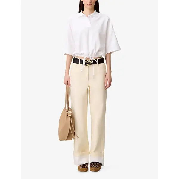 Claudie Pierlot Turn-up Straight-leg Denim Jeans