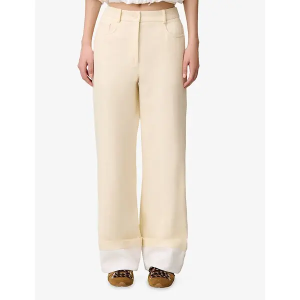 Claudie Pierlot Turn-up Straight-leg Denim Jeans