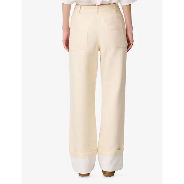 Claudie Pierlot Turn-up Straight-leg Denim Jeans
