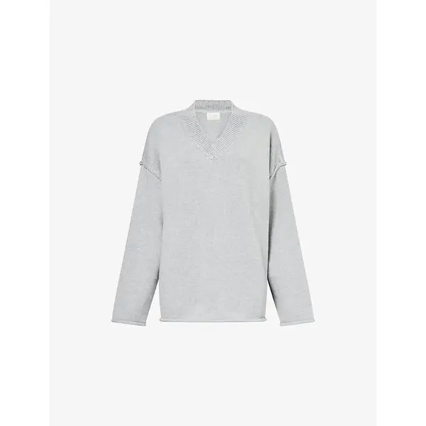 Dissh Oversized V-neck Merino Wool-blend Jumper