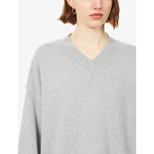 Dissh Oversized V-neck Merino Wool-blend Jumper