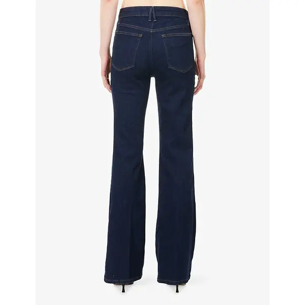 Good American Flared Leg Stretch-denim Jeans