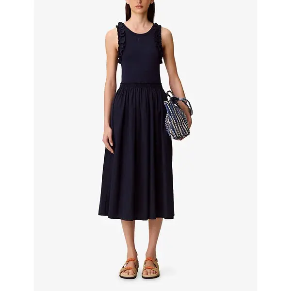 knee length dresses for ladies Shapewear Midi Dress | Crystal Mesh & Built-In Underwire