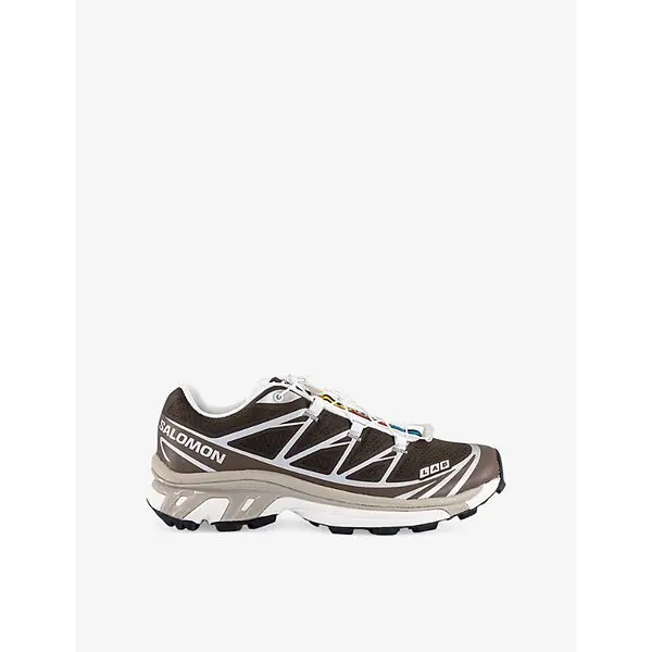 SALOMON Xt-6 Woven Trainers - Earth Brown Walnut Silve