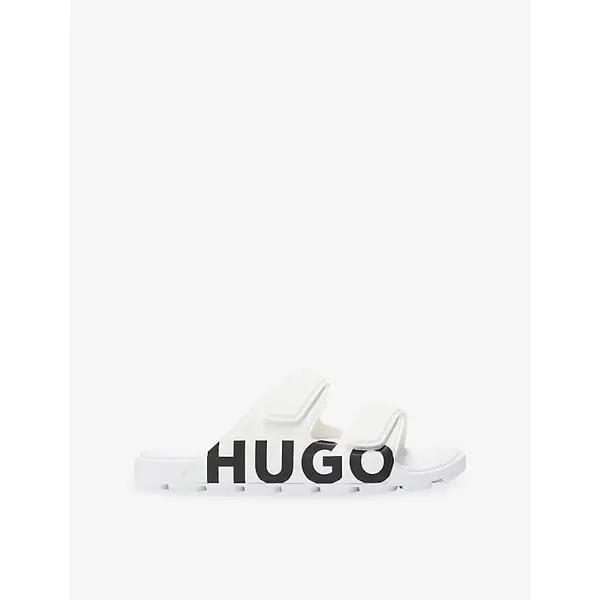Hugo Brand-print Rubber Sliders