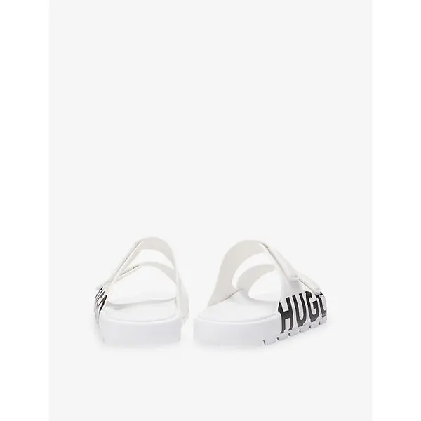 Hugo Brand-print Rubber Sliders