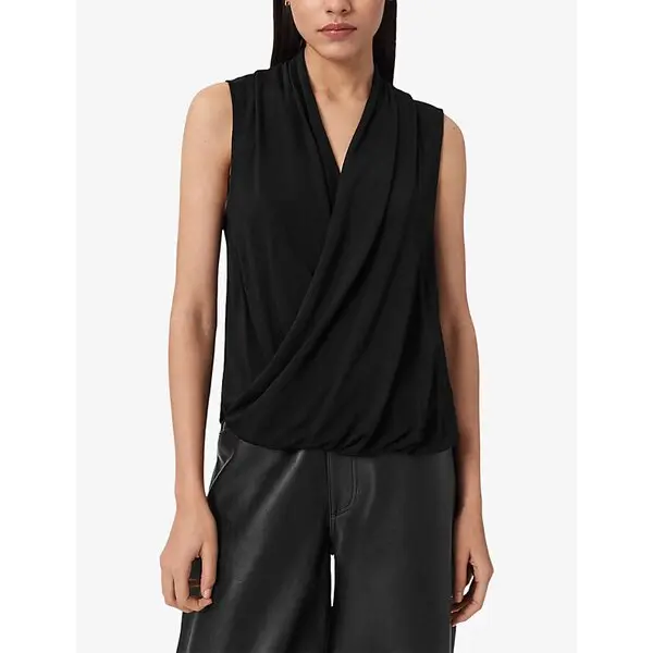 ALLSAINTS Adaline Wrap-neck Top